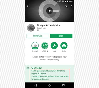 Google Authenticator gets backup and restore on Android devices