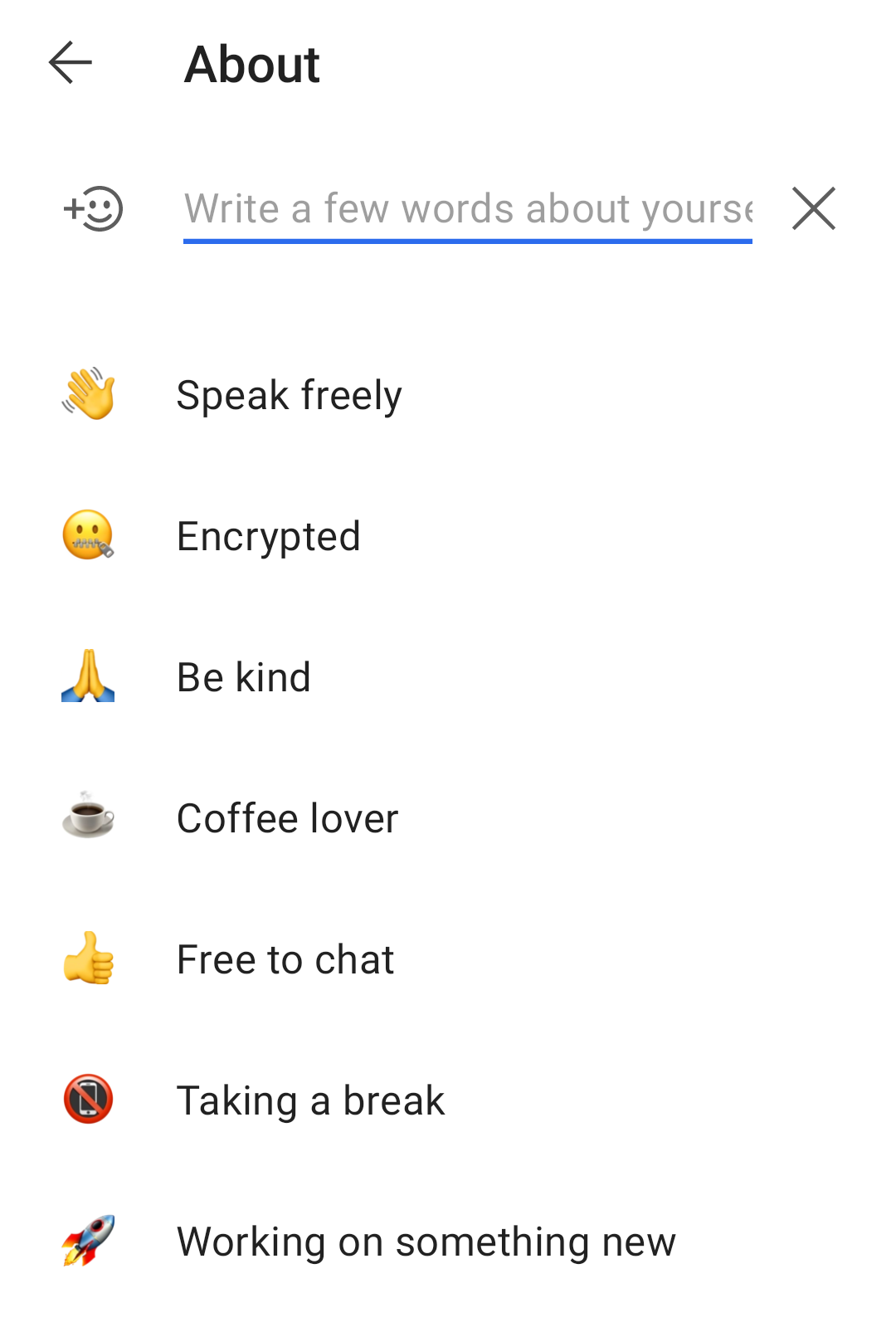 How To Set Text Status on Signal