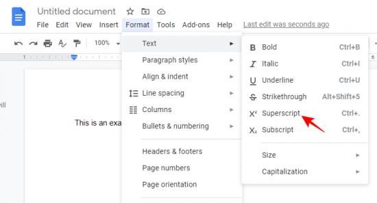 Google Docs: How To Subscript and Superscript Both at the Same Time