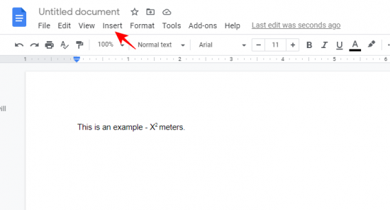Google Docs: How To Subscript and Superscript Both at the Same Time