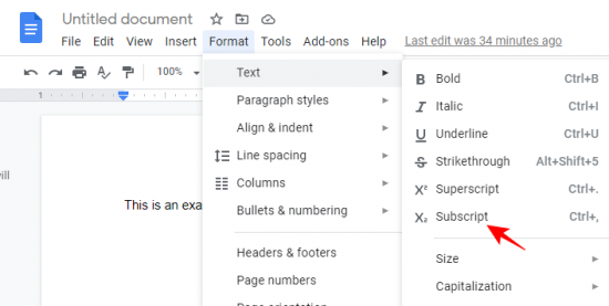 Google Docs: How To Subscript and Superscript Both at the Same Time