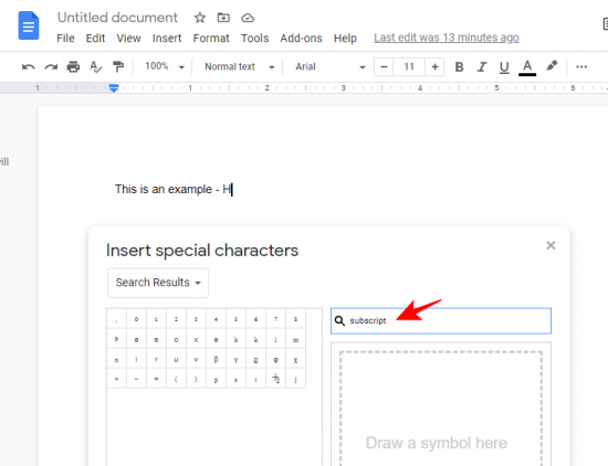 Google Docs: How To Subscript and Superscript Both at the Same Time