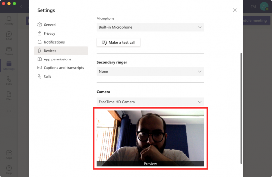 How to Test Camera in Microsoft Teams