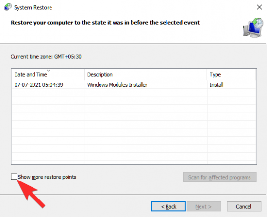 How to Restore Windows 10 to a Previous Date