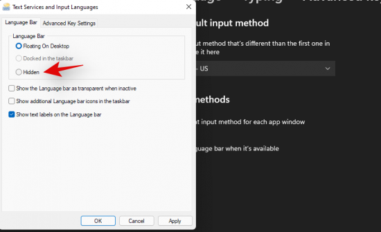How To Remove Language Switcher From the Taskbar on Windows 11