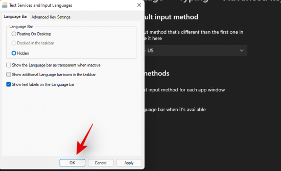 How To Remove Language Switcher From the Taskbar on Windows 11