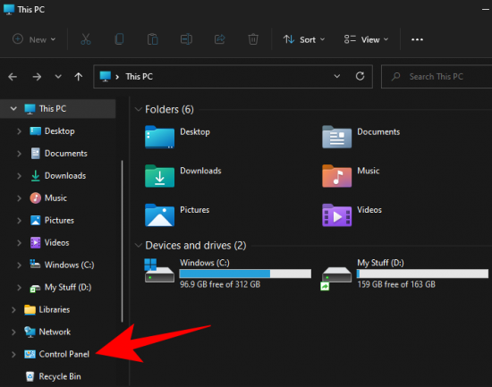 How to Open Control Panel in Windows 11