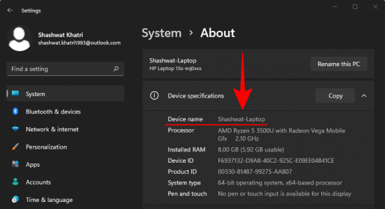 How to Find Computer Name on Windows 11