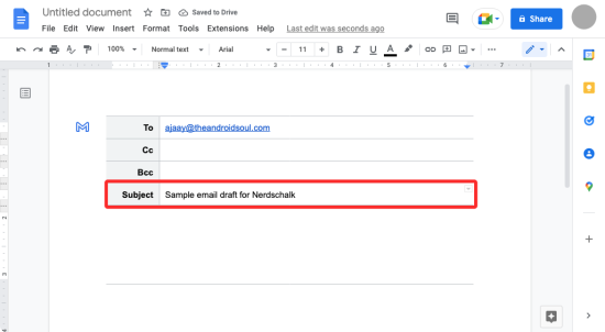 How to Create, Save and Send Emails From Google Docs