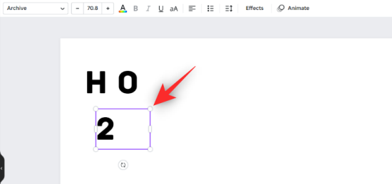 How to do subscript and superscript in Canva