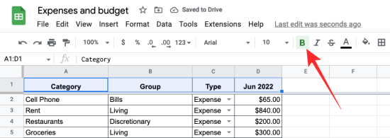 How to Insert and Format a Table in Google Sheets