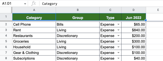 How to Insert and Format a Table in Google Sheets