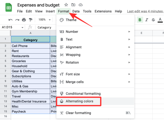 How to Insert and Format a Table in Google Sheets