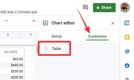 How to Insert and Format a Table in Google Sheets