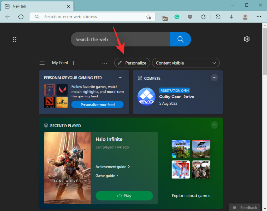 How to Customize Your Gaming Feed in Microsoft Edge