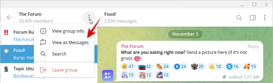 How to create a topic in a group chat on Telegram