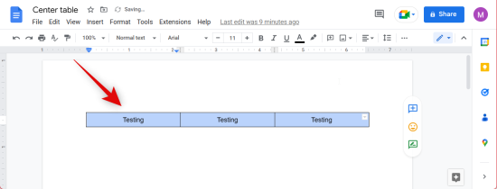 How to Center a Table in Google Docs on PC or Mobile App