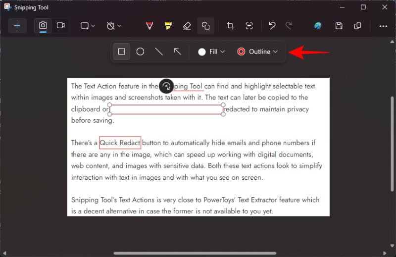 How to Add Shapes to Screenshots in Snipping Tool on Windows 11